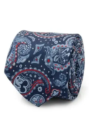 CUFFLINKS, INC. Paisley And Mickey Icons Neck Tie - Navy