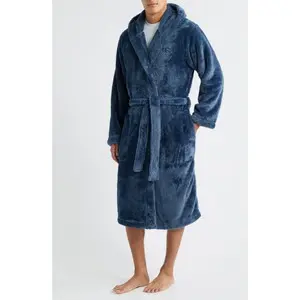 UGG Beckett Fleece Hooded Robe Dark Wave