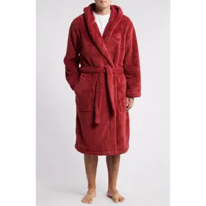 UGG Beckett Fleece Hooded Robe Rubious