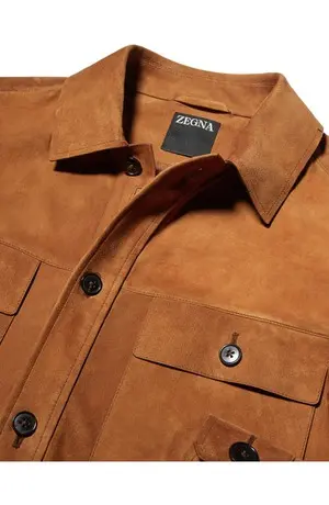 Zegna Suede Overshirt - Vicuna