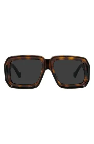 Loewe Loewe X Paula's Ibiza 56mm Mask Sunglasses Shiny Classic Havana/smoke