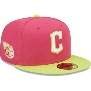New Era Cleveland Guardians Primary Logo Beetroot Cyber 59fifty Fitted Hat