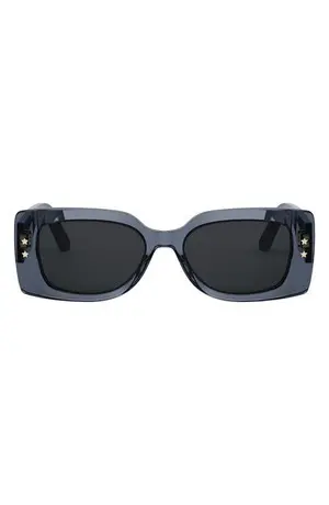 Dior Pacific S1u 53mm Rectangular Sunglasses - Blue/ Other / Blue
