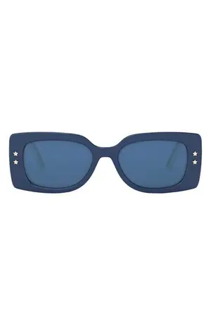 Dior DIOR Pacific S1U 53mm Rectangular Sunglasses Shiny Blue / Blue
