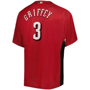Mitchell & Ness Ken Griffey Jr. Cincinnati S Cooperstown Collection Mesh Batting Practice Button-up Jersey