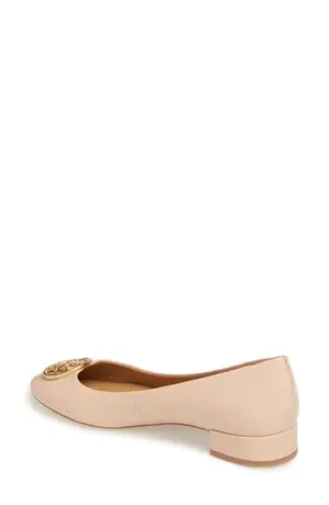 Tory Burch Leather Logo Medallion Pumps
