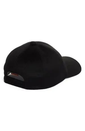 Zegna Cashmere Baseball Cap - Black