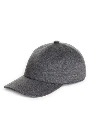 Zegna Cashmere Baseball Cap - Grey