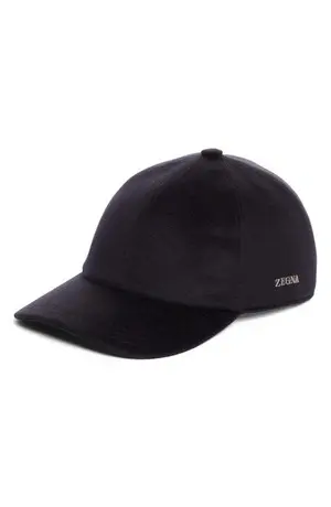 Zegna Cashmere Baseball Cap - Navy