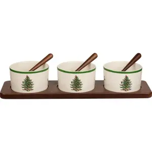 SPODE 7-piece Christmas Tree Serving Set - Green