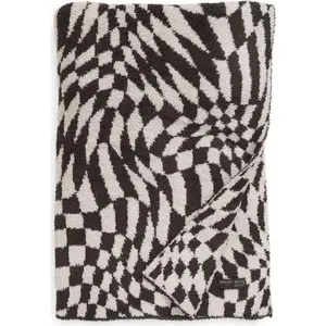 Barefoot Dreams Cozychic™ Checkered Throw Blanket Carbon-silver