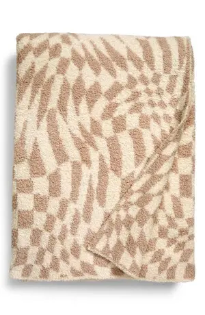 Barefoot Dreams Cozychic™ Checkered Throw Blanket Cream-beige
