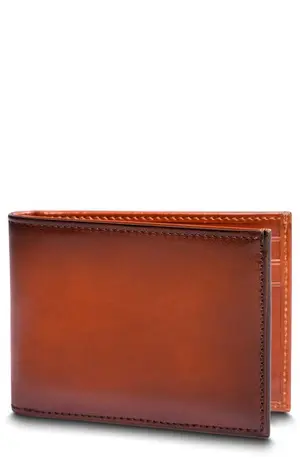 Bosca Burnished Leather Small Bifold Wallet