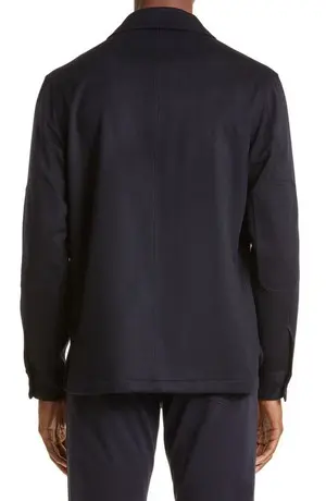 Zegna Oasi Cashmere Overshirt - Navy