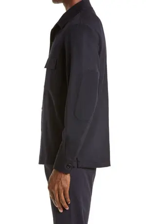 Zegna Oasi Cashmere Overshirt - Navy