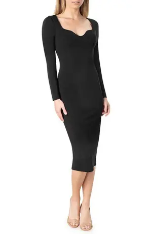 Dress The Population Sonia Long Sleeve Dress