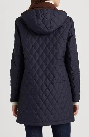 Ralph Lauren Quilted Crest Hooded Coat