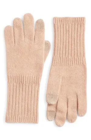 Nordstrom Cashmere Tech Gloves Beige