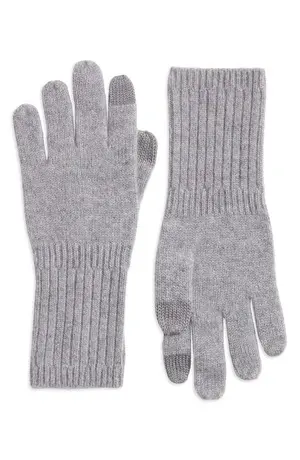 Nordstrom Cashmere Tech Gloves Grey Heather