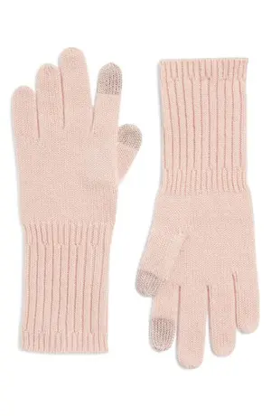 Nordstrom Cashmere Tech Gloves Pink Chintz
