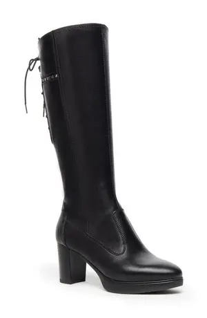 NEROGIARDINI Corset Platform Boots - Black
