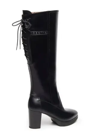 NEROGIARDINI Corset Platform Boots - Black