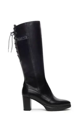 NEROGIARDINI Corset Platform Boots - Black