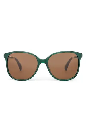 Toms TOMS 55mm Gradient Square Sunglasses Sea Moss/ Solid Brown