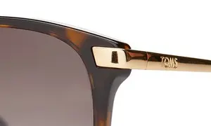 Toms 55mm Gradient Square Sunglasses - Tortoise Ocean Grey Fade