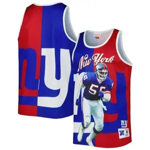 Mitchell & Ness Lawrence Taylor New York Giants Graphic Tank Top - Royal