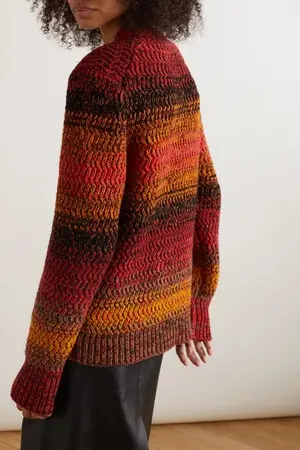 Chloé Striped Ribbed Cashmere Sweater