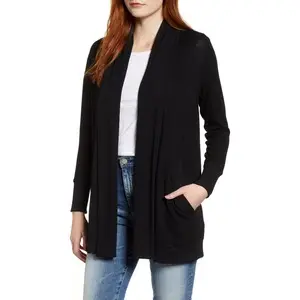 GIBSONLOOK Ribbed Open-front Cardigan