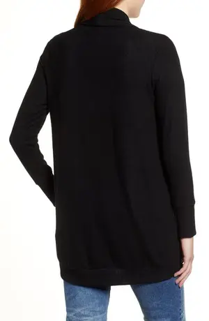 GIBSONLOOK Ribbed Open-front Cardigan