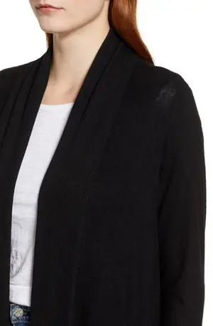 GIBSONLOOK Ribbed Open-front Cardigan