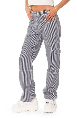 EDIKTED Stripe Out Cargo Pants