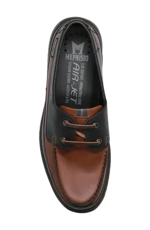 Mephisto Trevis Boat Shoe - Brown/ Black