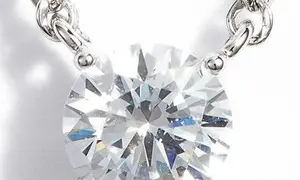 Nordstrom Cubic Zirconia Pendant Necklace - Clear- Silver