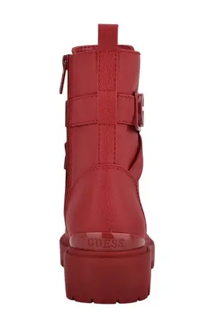 Guess Orana Combat Boot - Medium Red