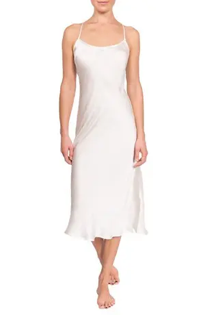 EVERYDAY RITUAL Sloan T-Back Slipdress Pearl