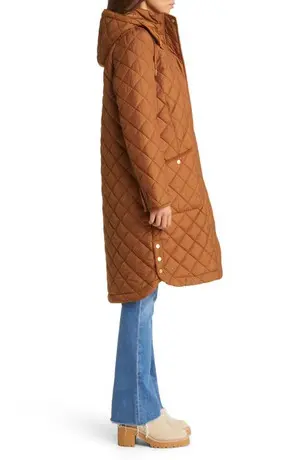 Joules Chatham Longline Quilted Puffer Jacket