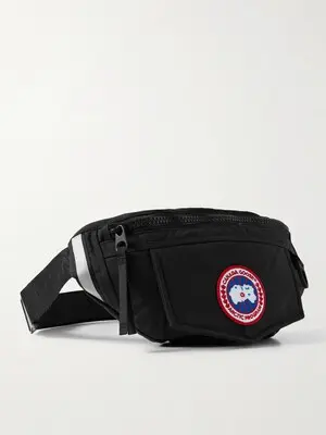 Canada Goose Logo-appliquéd Shell Belt Bag - Black