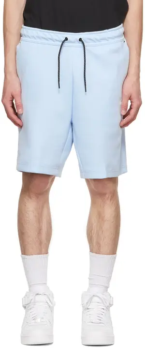Nike Nike Blue Tech Fleece Shorts - Celestine Blue/white