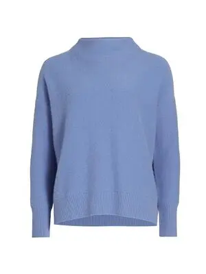 Vince Funnelneck Cashmere Sweater Wave Quartz