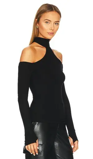Michael Lauren Levon Mock Neck Top
