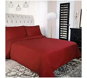 SUPERIOR Solid Cotton Percale Duvet Cover Set, Win - One-color