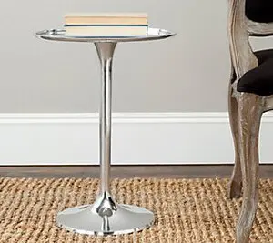 SAFAVIEH Platina Round Top Sleek Table