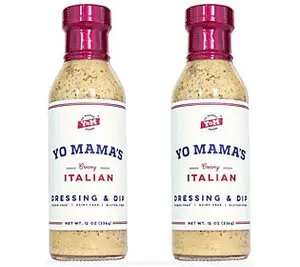 YO MAMA'S FOODS Yo Mama's 13-oz Creamy Italian Dressing & D Ip - One-color
