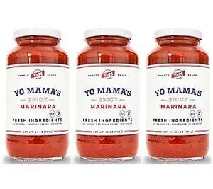 YO MAMA'S FOODS Yo Mama's 25-oz Jars Spicy Marinara Sauce - One-color
