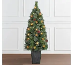 PULEO INTERNATIONAL Puleo 4' B/o Potted Cascade Pine Tree