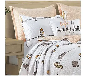 LUSH DECOR Rowley Birds Reversible Quilt King
